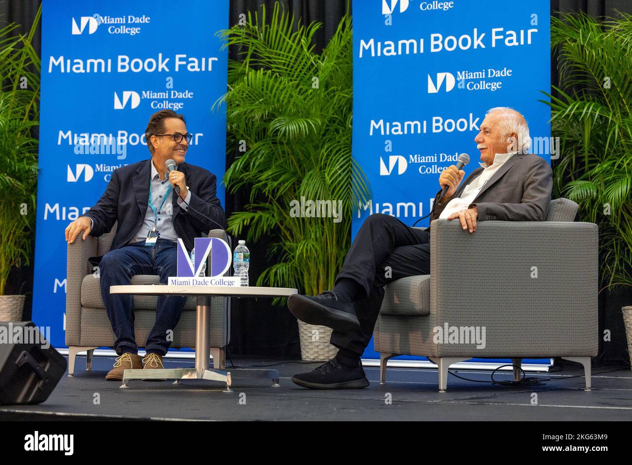 MIAMI, FL-NOV 20: Architects Victor Deupi and Moshe Safdie are seen ...