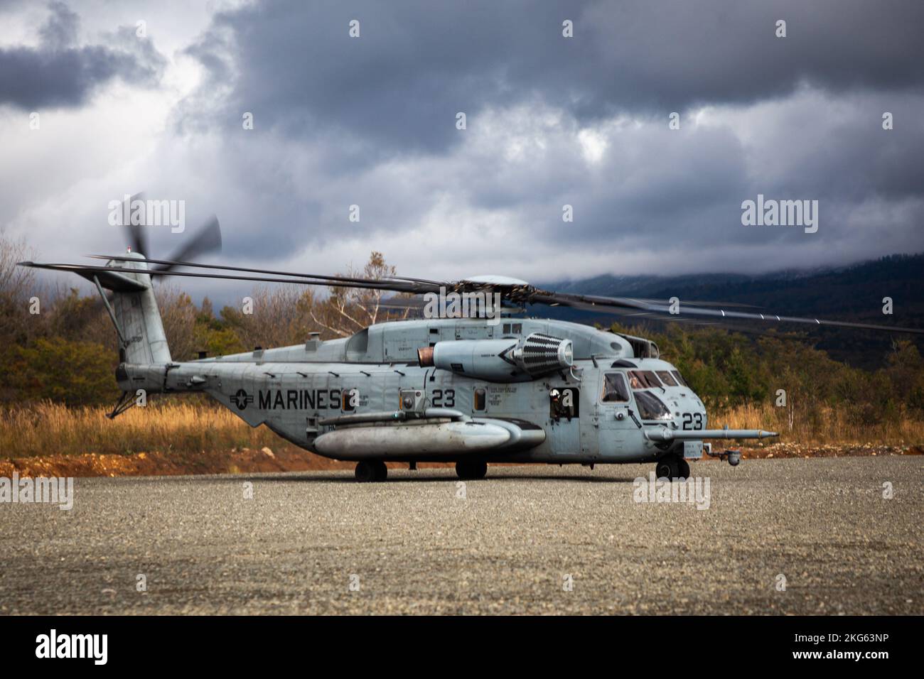 A CH-53E Super Stallion assigned to Marine Heavy Helicopter Squadron ...