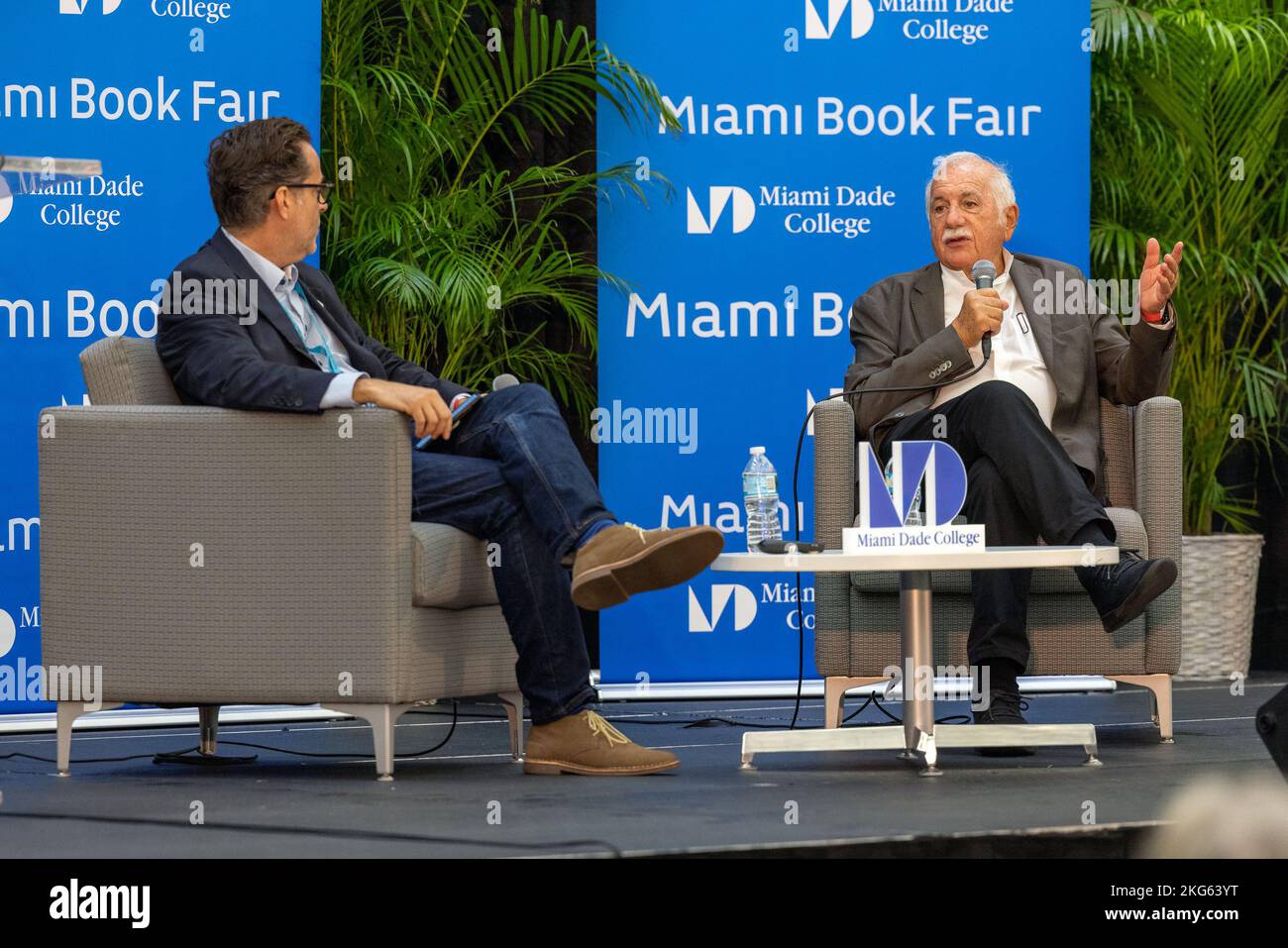 MIAMI, FL-NOV 20: Architects Victor Deupi and Moshe Safdie are seen ...