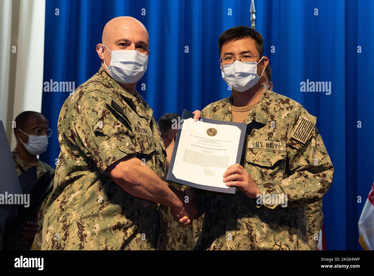 Lt. Panawat Kriangchaivech receives a Letter of Appreciation from Capt ...
