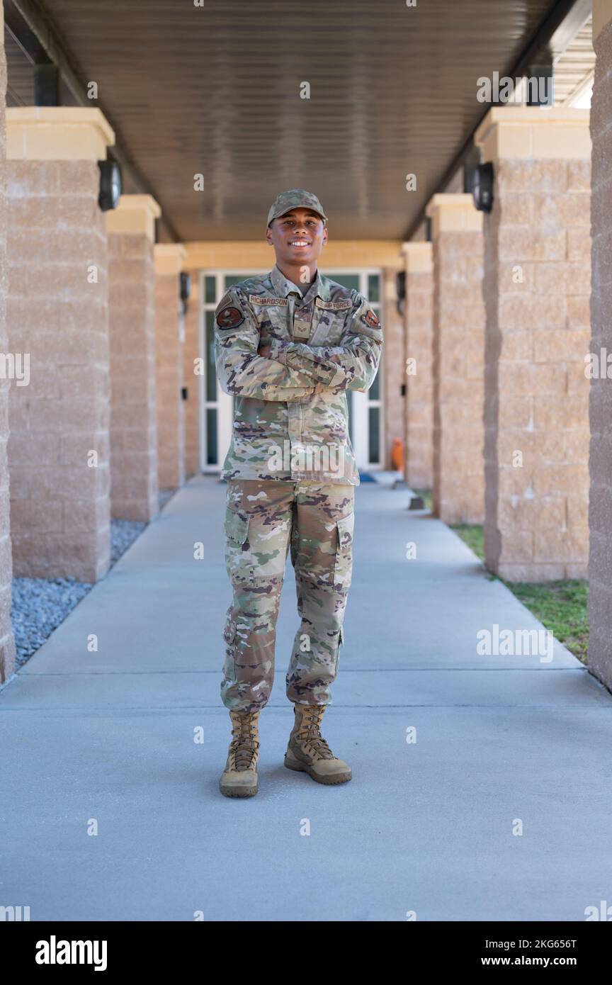 U.S. Air Force Senior Airman Cameron Richardson, 337th Air Control ...