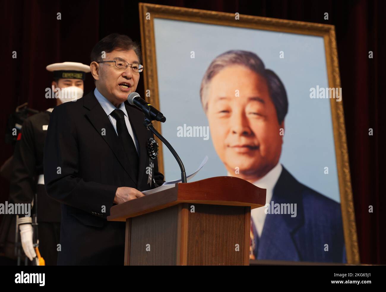 22nd Nov, 2022. Eulogy for late ex-President Kim Young-sam Kim Deog ...