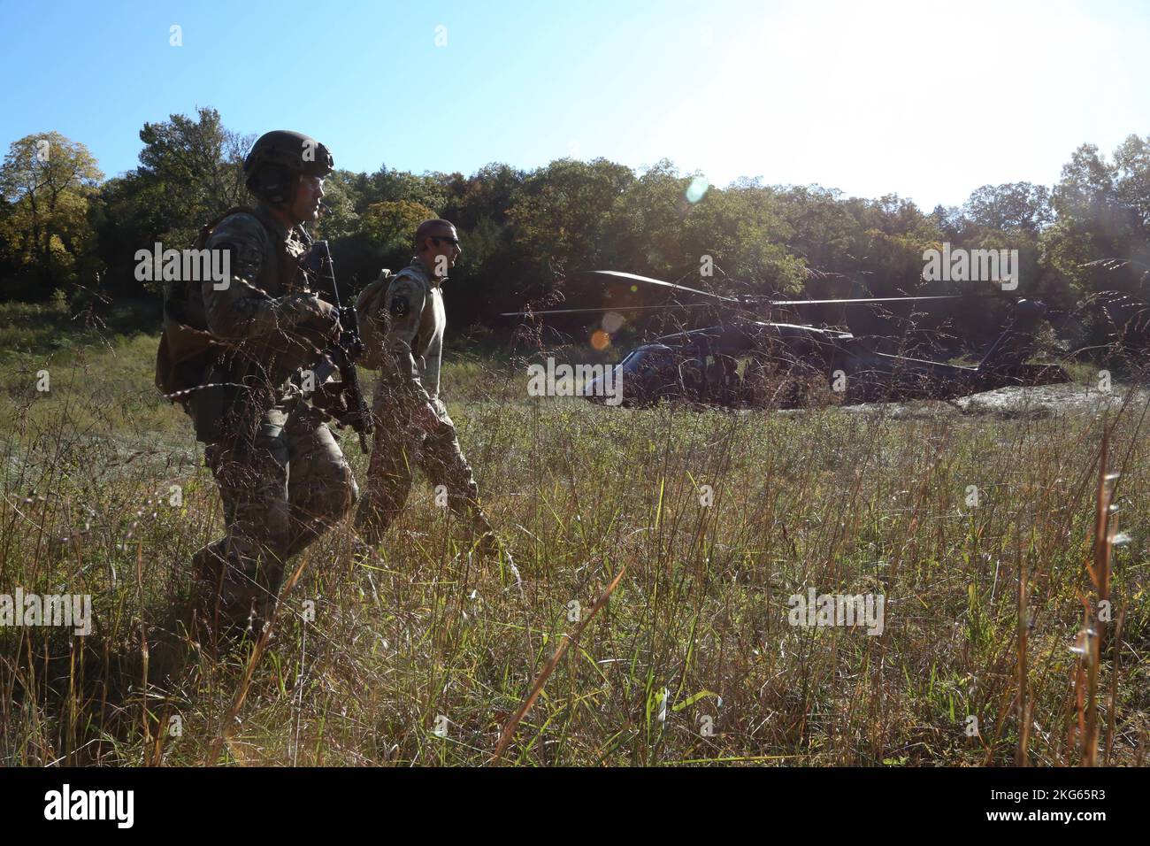 Joint training exercise with Det 2. 6 Co. 3/238th AVN MEDEVAC, Cox ...