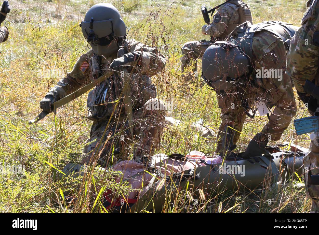 Joint training exercise with Det 2. 6 Co. 3/238th AVN MEDEVAC, Cox ...