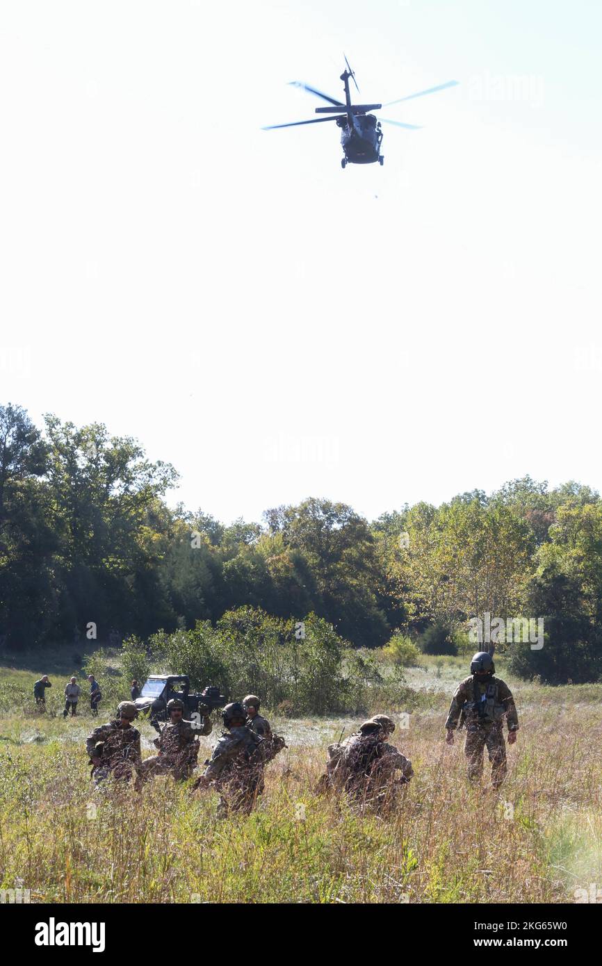 Joint training exercise with Det 2. 6 Co. 3/238th AVN MEDEVAC, Cox ...