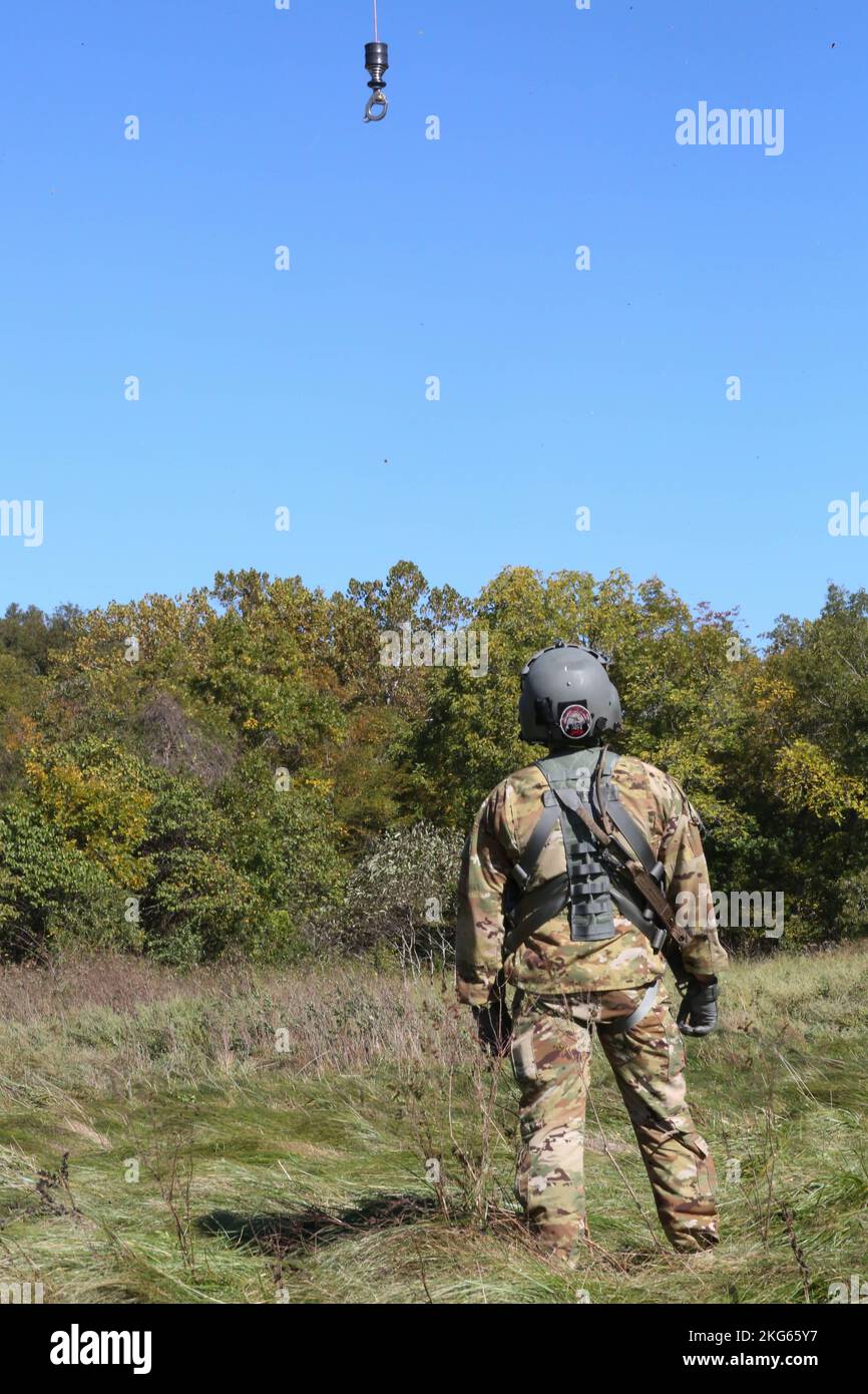 Joint training exercise with Det 2. 6 Co. 3/238th AVN MEDEVAC, Cox ...