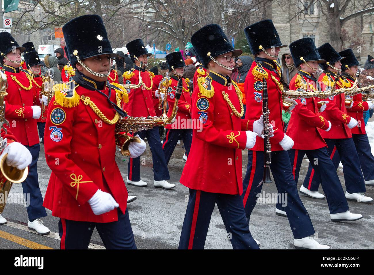 Toronto, ON, Canada – November 20, 2022: People take part in the 118th ...