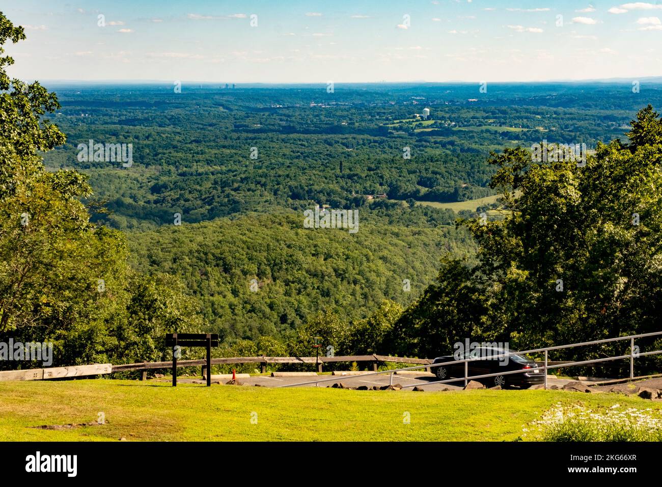 The view from the top of Mount Holyoke in Hadley, Massachusetts Stock ...