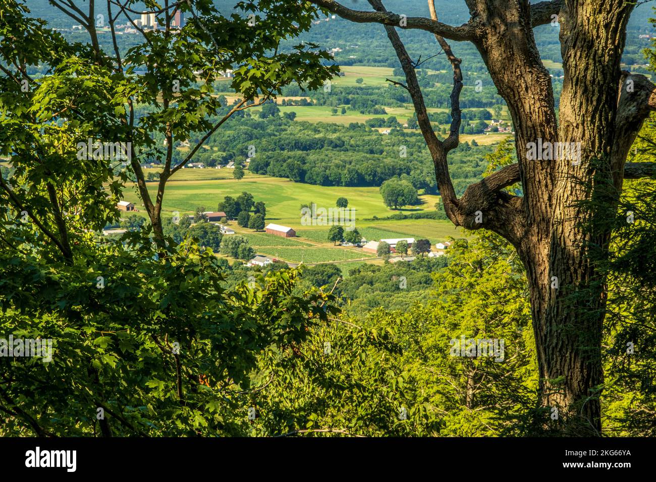 The view from the top of Mount Holyoke in Hadley, Massachusetts Stock ...