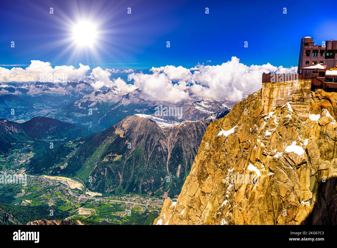Aiguille du Midi observation station in Chamonix, Mont Blanc, Haute ...