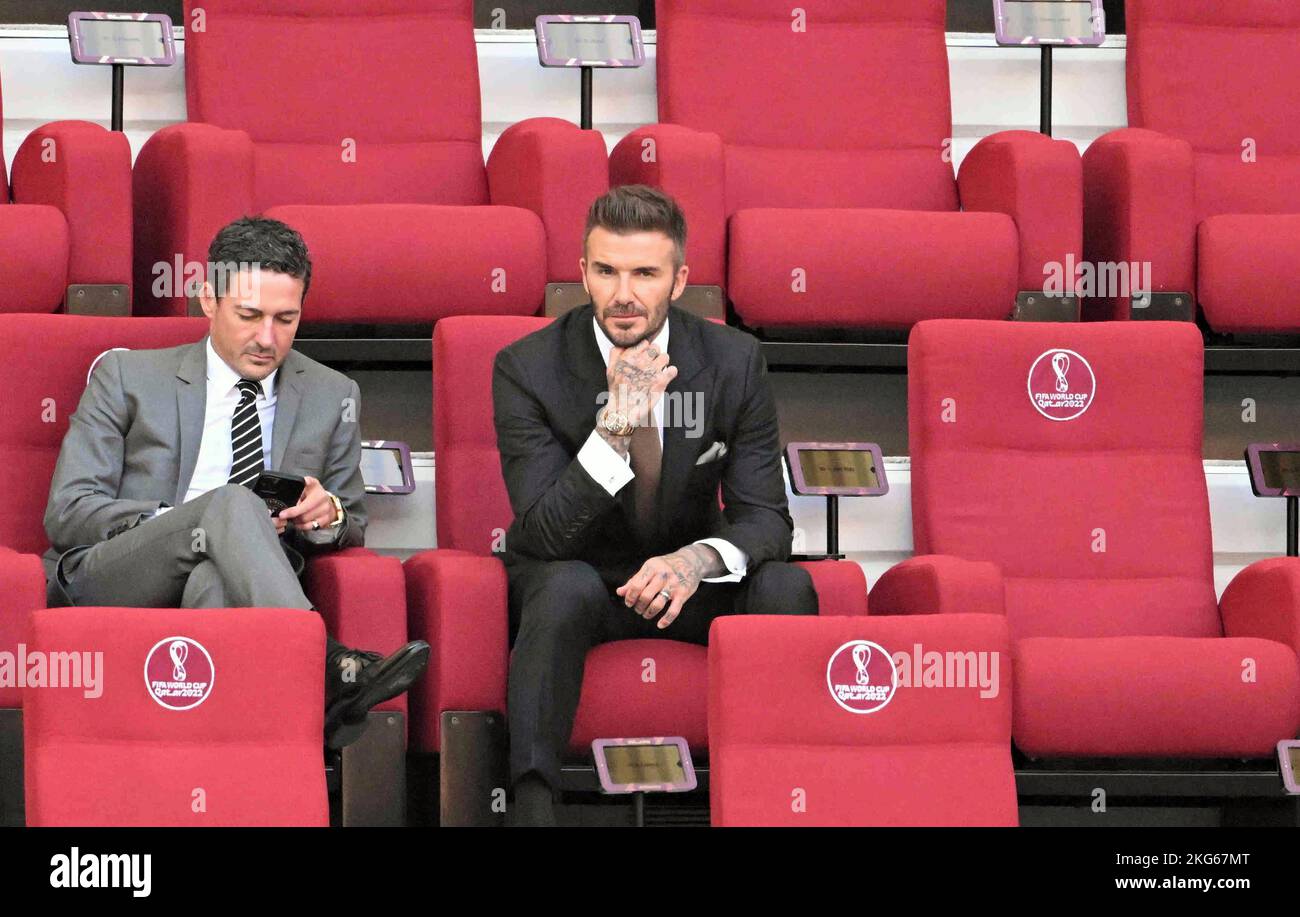 DOHA, Qatar. , . David BECKHAM seen in the VIP Grand Stand before the ...