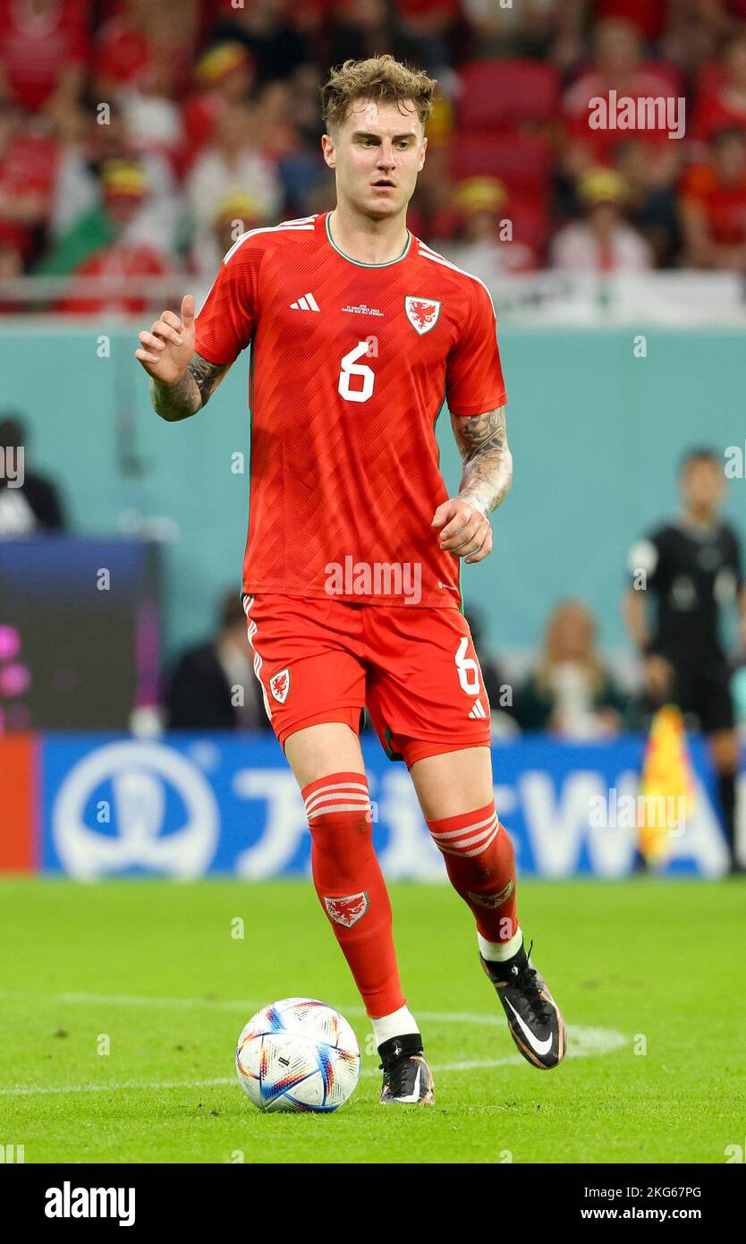 Joe Rodon of Wales during the FIFA World Cup 2022, Group B football ...