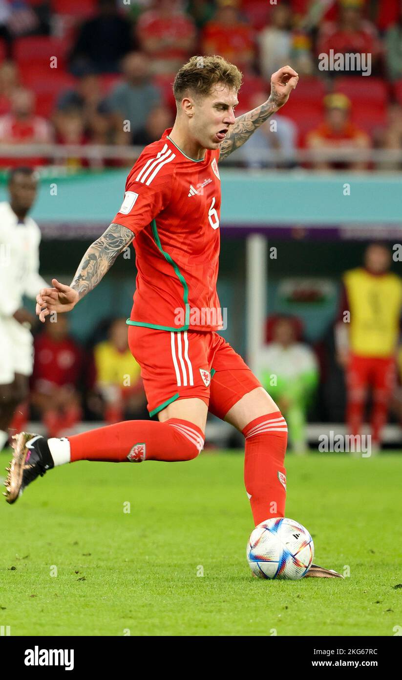 Joe Rodon of Wales during the FIFA World Cup 2022, Group B football ...