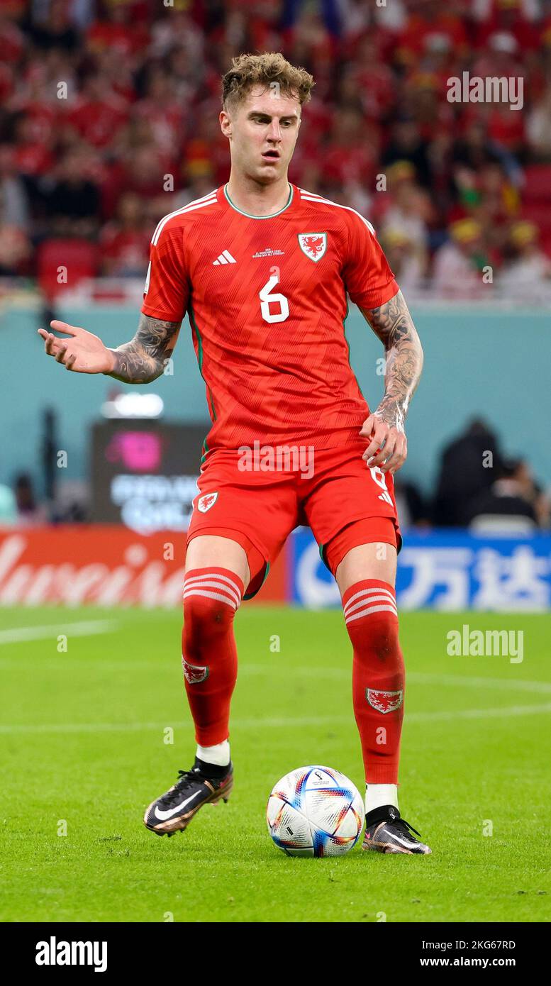 Joe Rodon of Wales during the FIFA World Cup 2022, Group B football ...