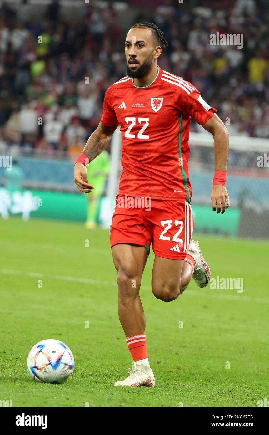 Sorba Thomas of Wales during the FIFA World Cup 2022, Group B football ...