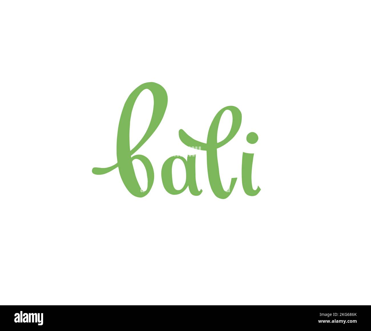 bali hand lettering inscription vector illustration Stock Vector Image ...