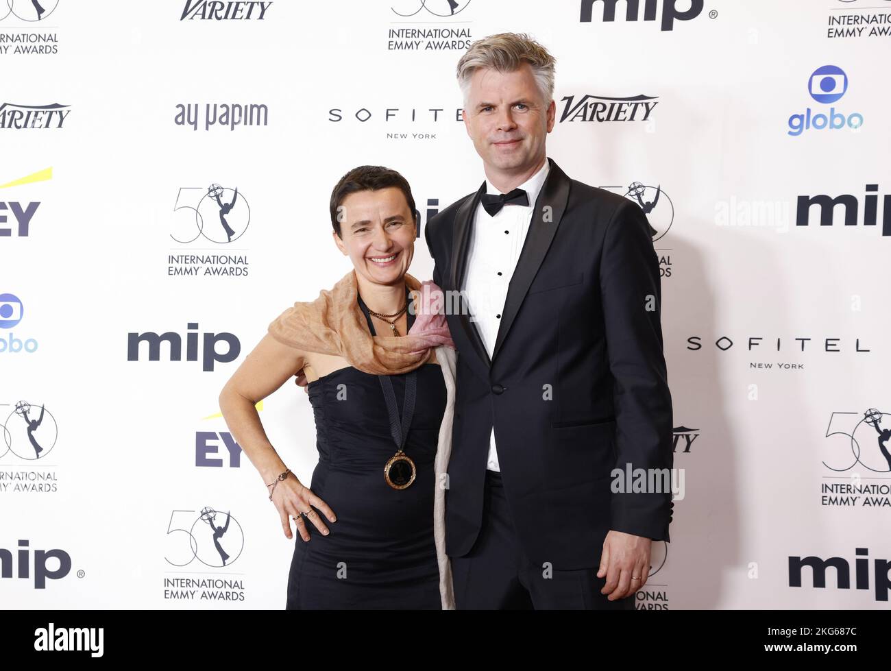 New York, United States. 21st Nov, 2022. Isabelle Degeorges and George ...