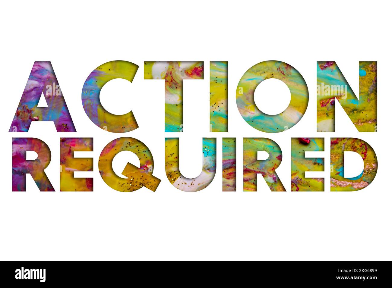 Abstract Natural Luxury art, fluid painting with Action Required text ...