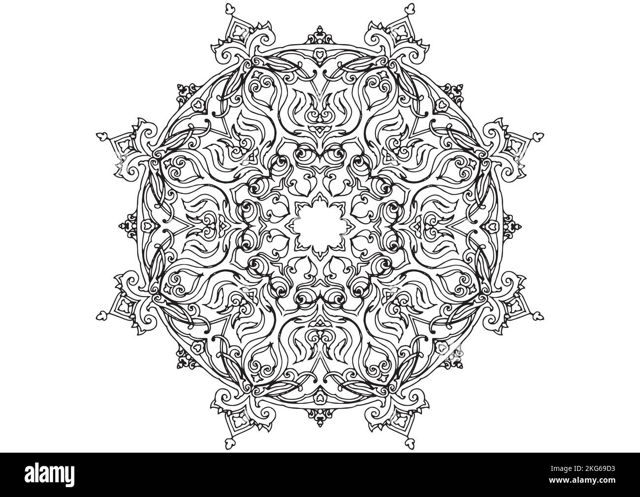 Mandala Pattern for Coloring and Decorating Illustrated by Art By Uncle ...