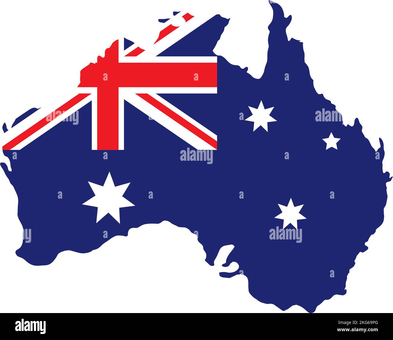 australian flag in map Stock Vector Image & Art - Alamy