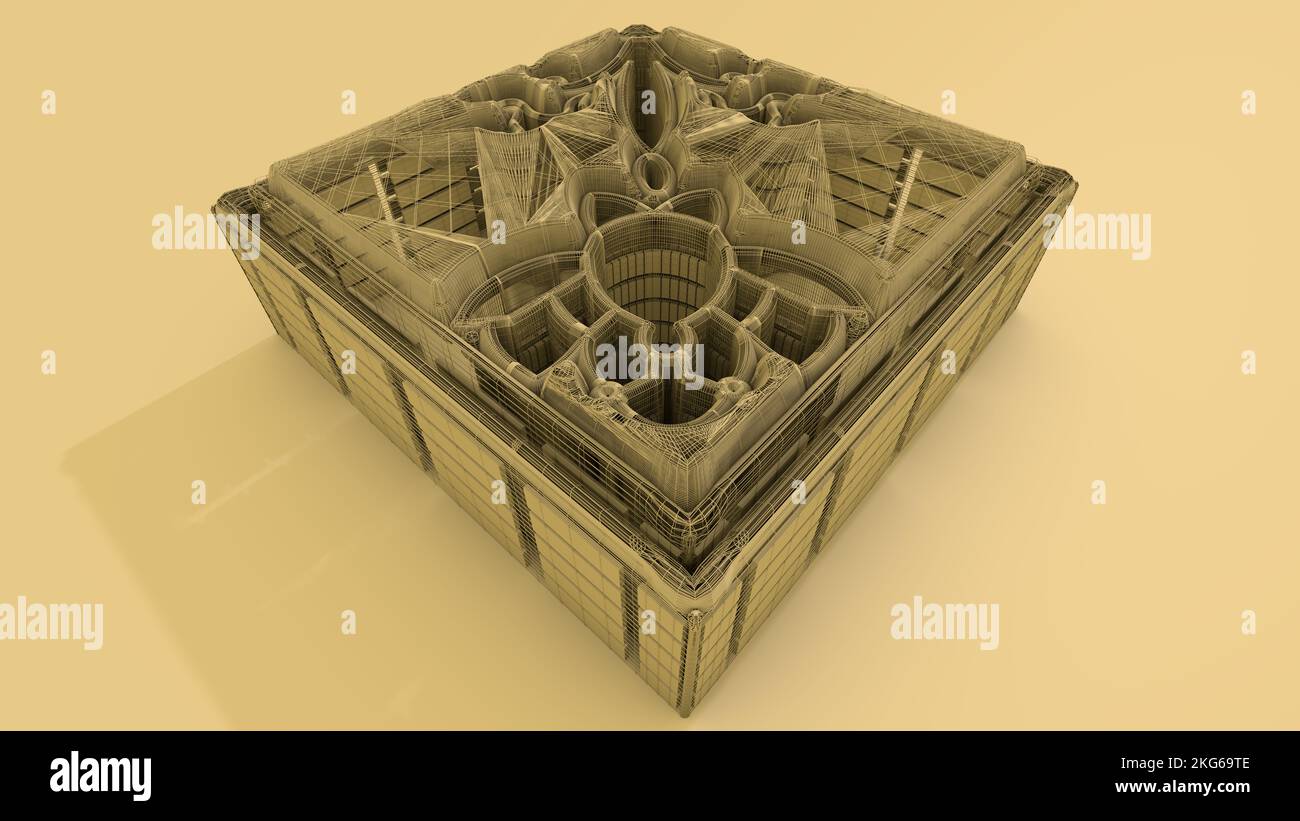 3D Illustration of an architectural structure. Architects, Modelers ...