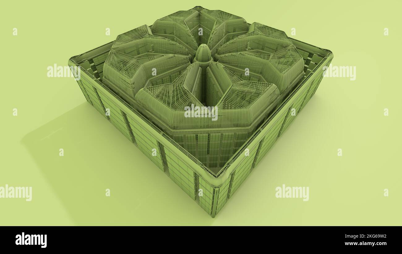 3D Illustration of an architectural structure. Architects, Modelers ...