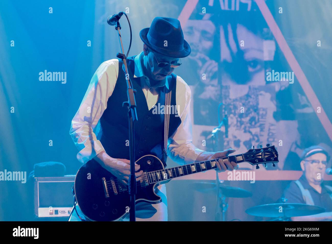 Leigh Heggarty, guitarist and singer with the British punk rock band ...