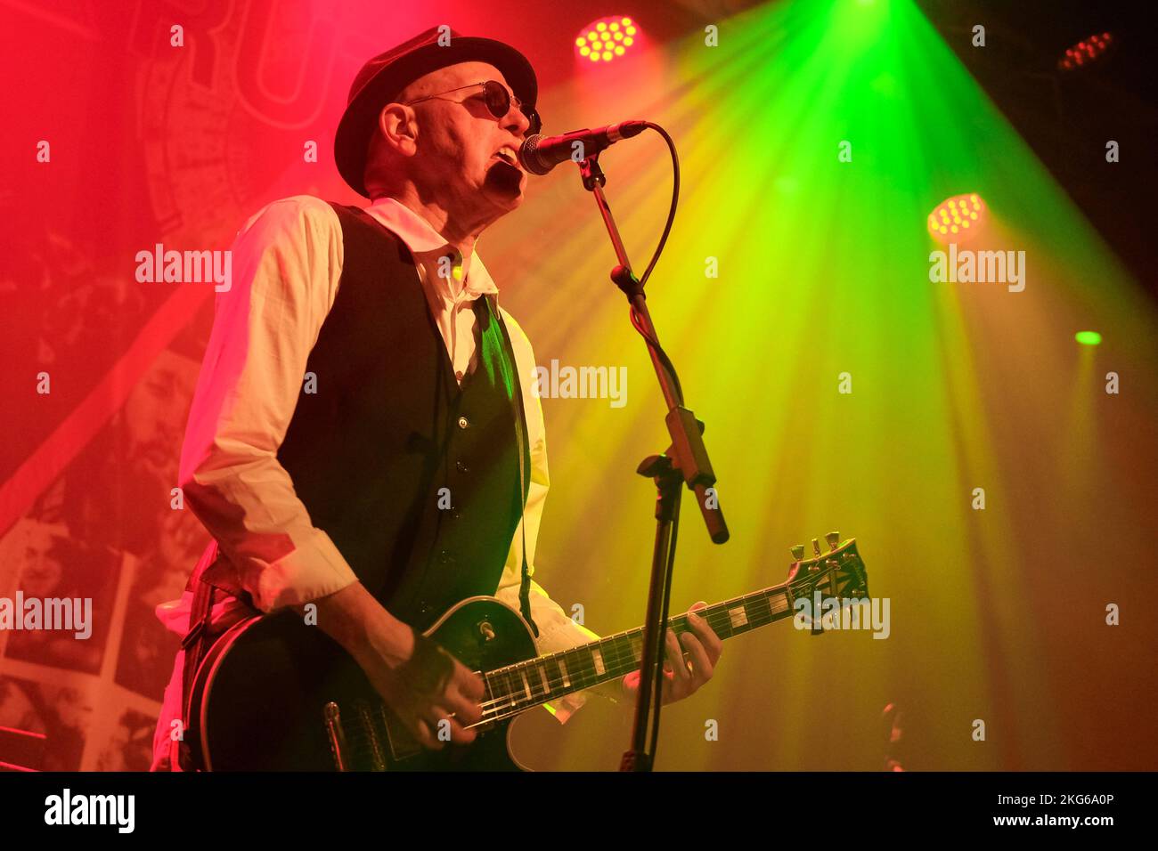 Leigh Heggarty, guitarist and singer with the British punk rock band ...