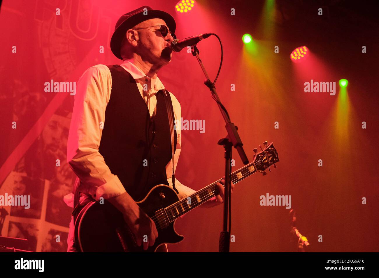 Leigh Heggarty, guitarist and singer with the British punk rock band ...