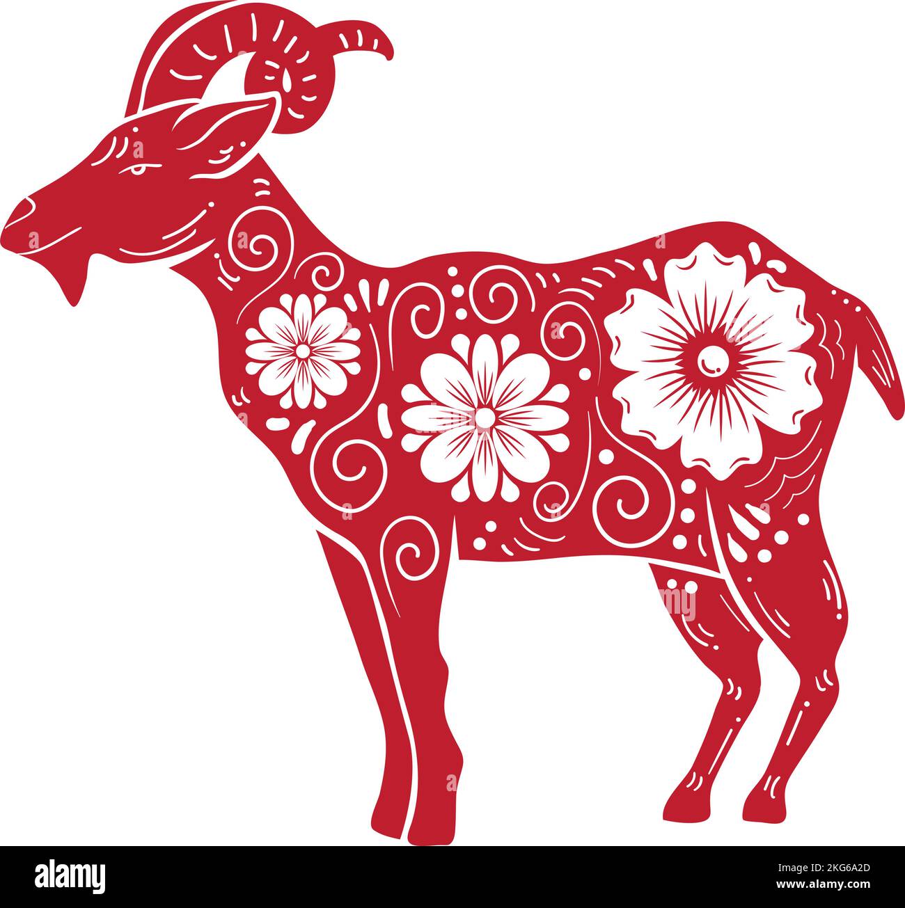 chinese zodiac goat animal Stock Vector Image & Art - Alamy