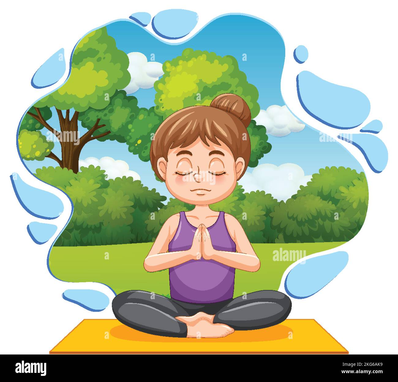 Fitness woman outdoor doing Cut Out Stock Images & Pictures - Alamy