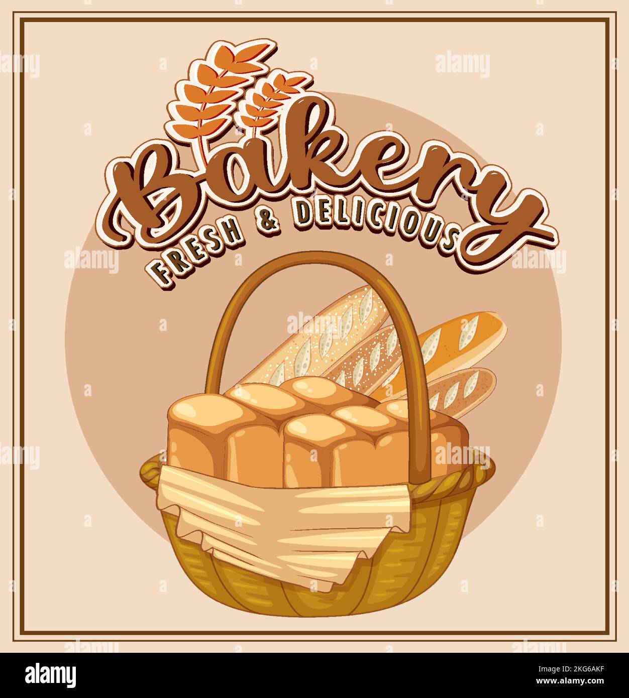 Bakery shop text for banner or poster design illustration Stock Vector ...