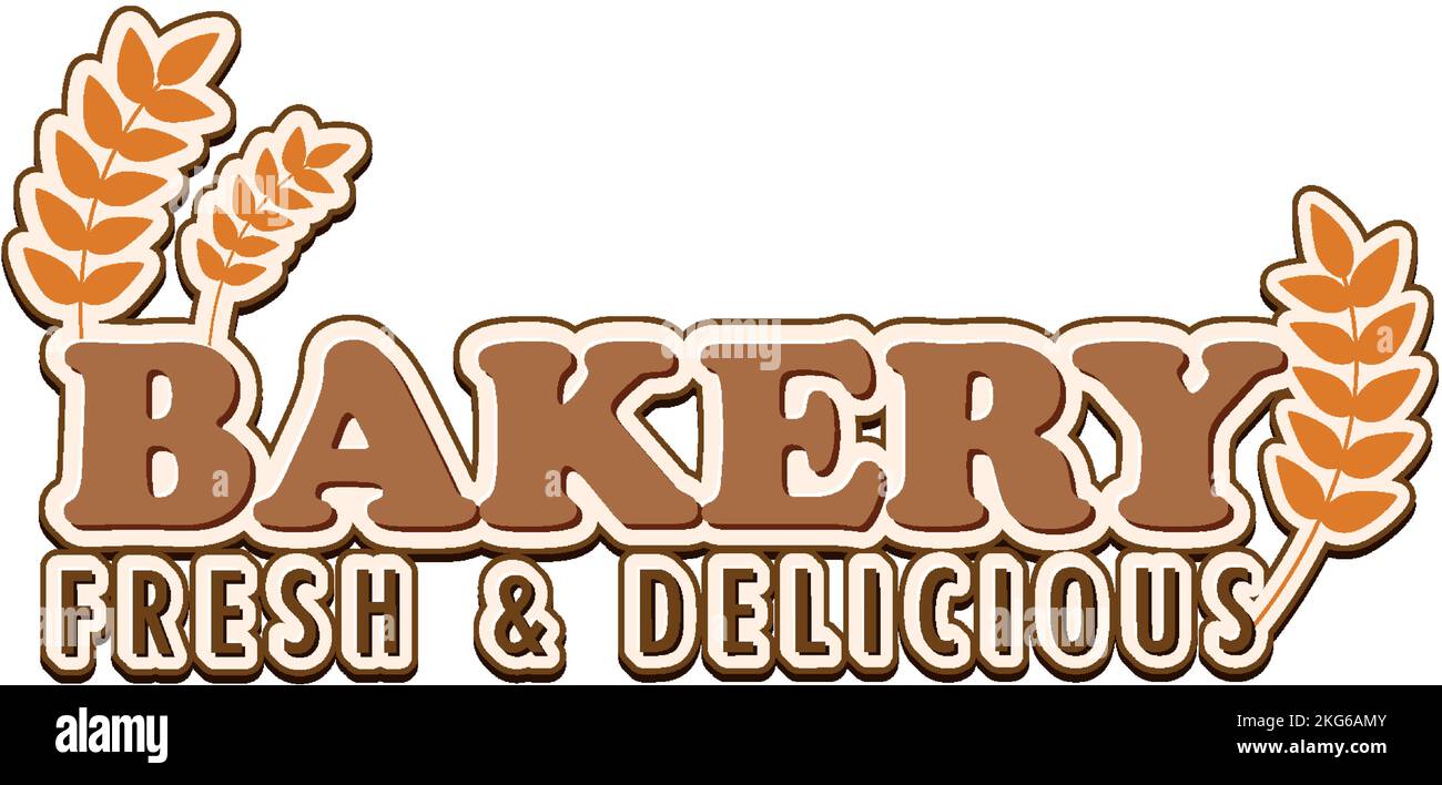 Bakery fresh and delicious text for banner or poster design ...