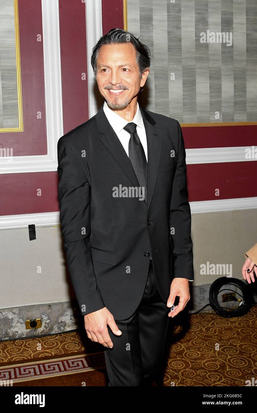 Benjamin Bratt poses for photos in the Press Room at the International ...