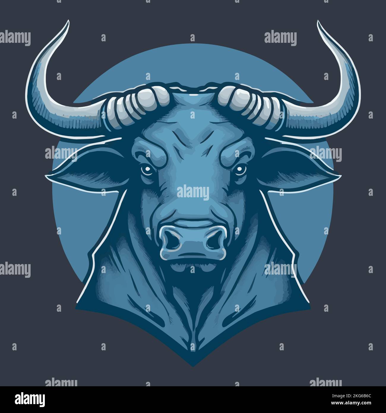 Angry Bull Face Logo