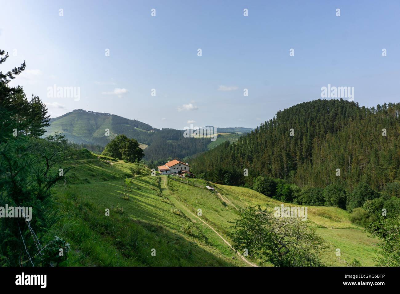 Farmhouse in rural basque country in Spain in the mountains Stock Photo ...