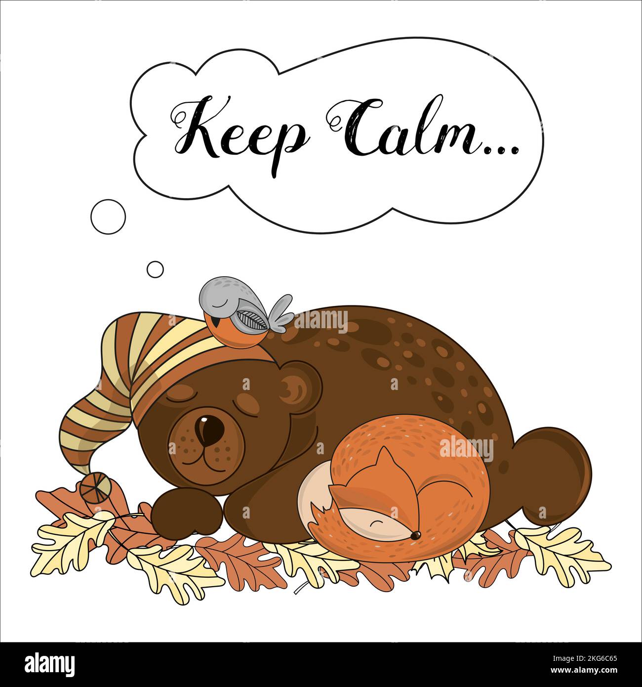 Calm leaves Stock Vector Images - Alamy