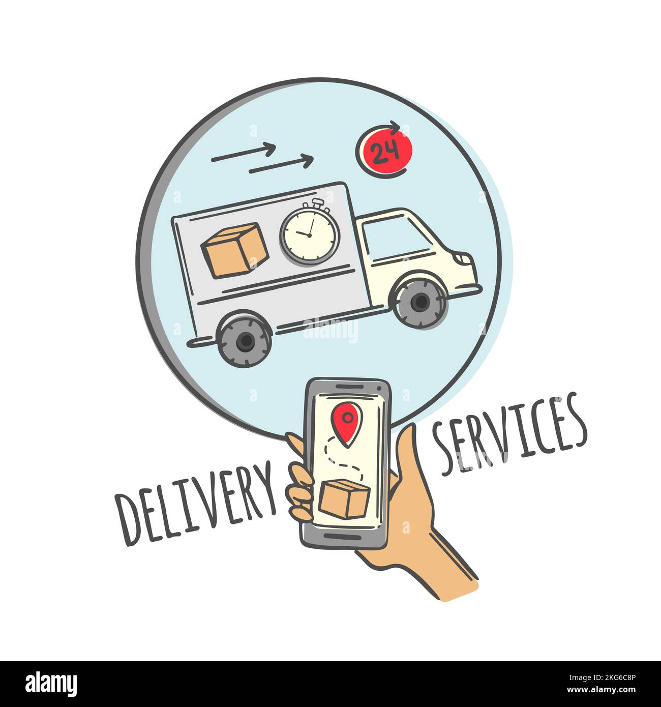 CAR DELIVER Schematic Representation Of Fast Delivery Service Operation ...