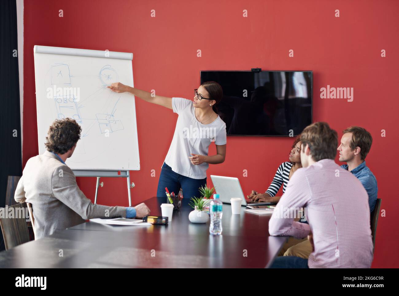 Woman giving good presentation hi-res stock photography and images - Alamy