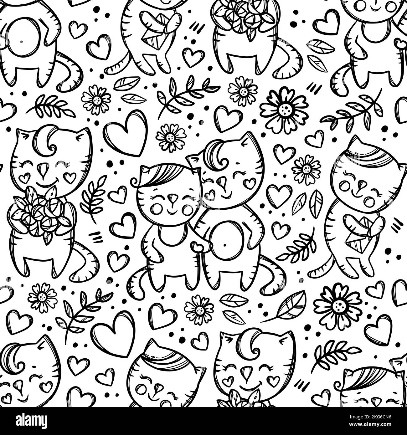 CAT COUPLE Kitten And His Girlfriend Hold Hands Cat With Bouquet ...