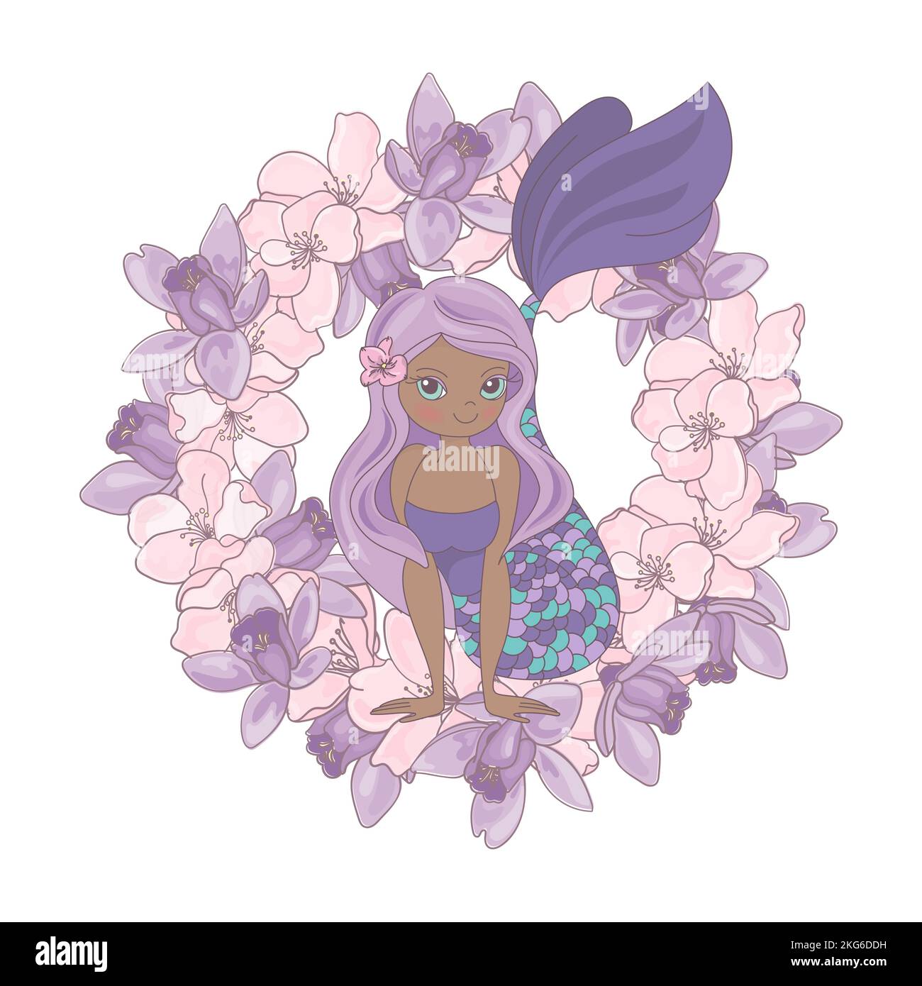 CHOCOLATE MERMAID Floral Flower Cartoon Underwater Sea Ocean Cruise ...