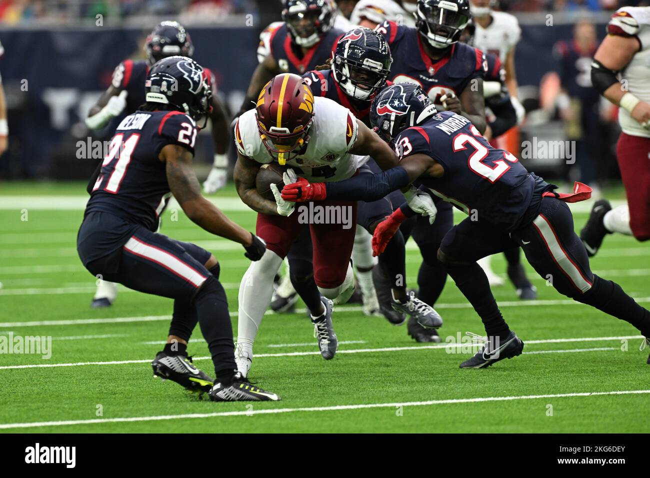 Houston Texans cornerback Steven Nelson (21) and Houston Texans safety ...