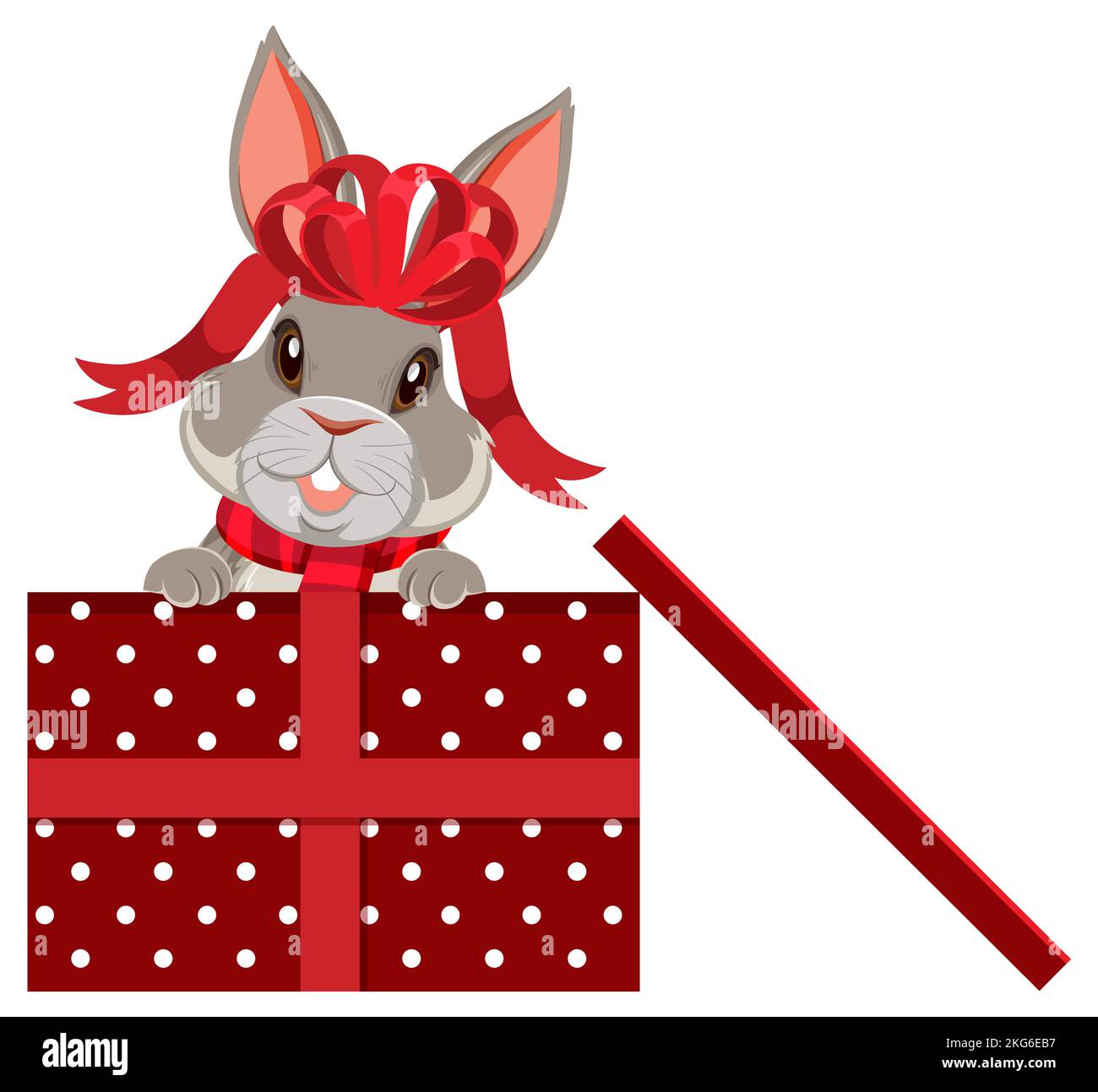 Rabbit in the box illustration Stock Photo - Alamy