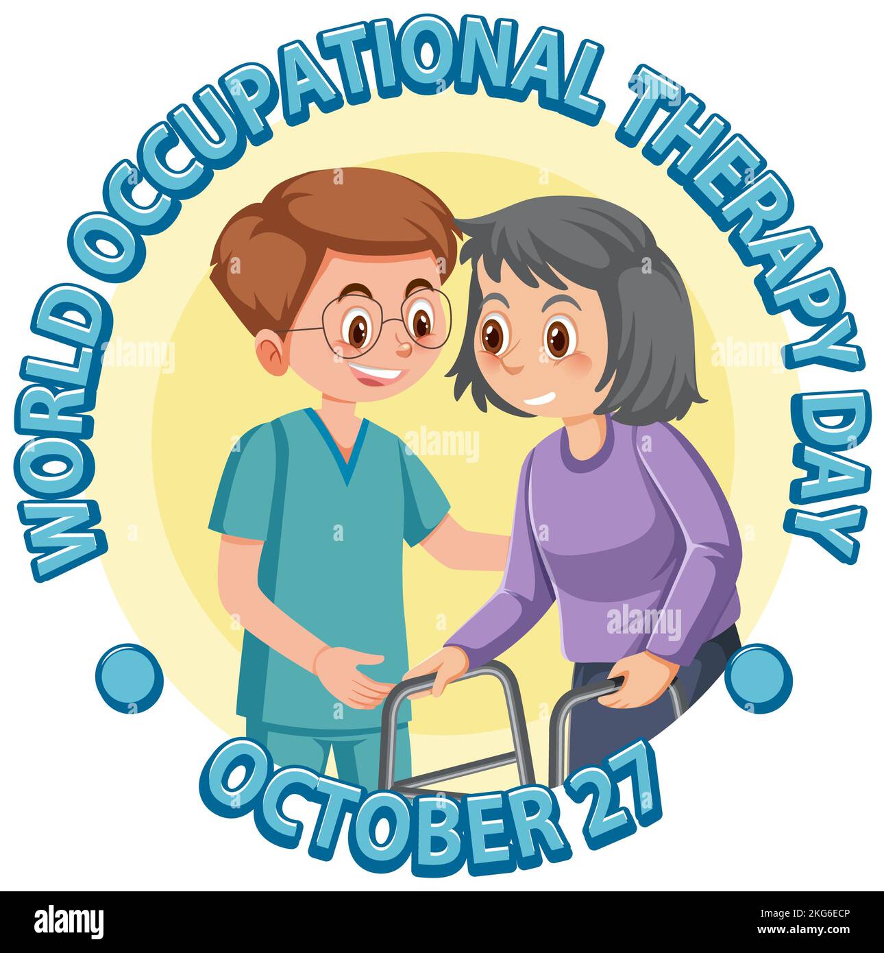 World Occupational Therapy Day Banner Design illustration Stock Photo ...