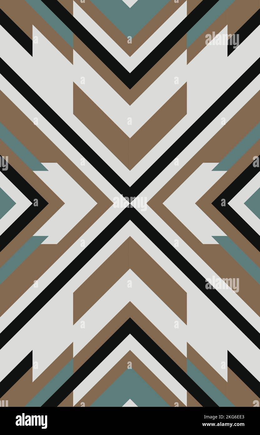 Vector seamless decorative ethnic pattern colorful geometric.American ...