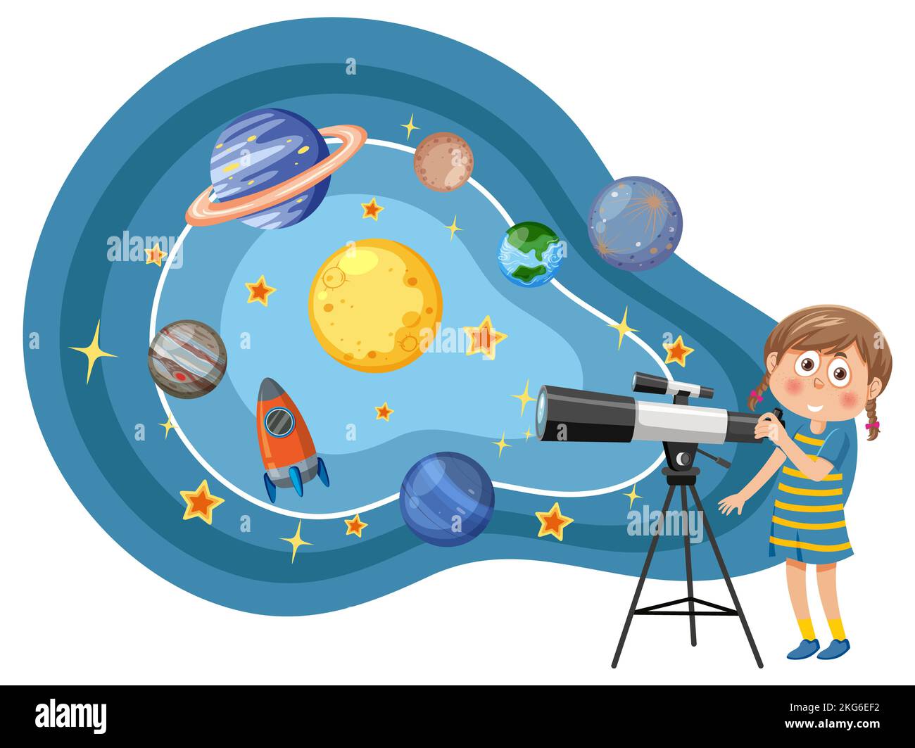Observation of the stars and planets Cut Out Stock Images & Pictures ...