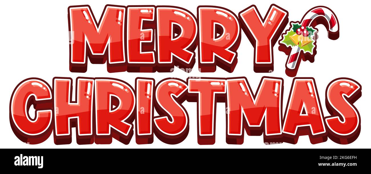 Merry Christmas text for poster and banner design illustration Stock ...