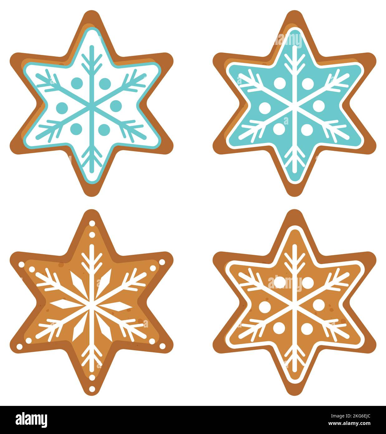 Christmas gingerbread cookies collection illustration Stock Photo - Alamy