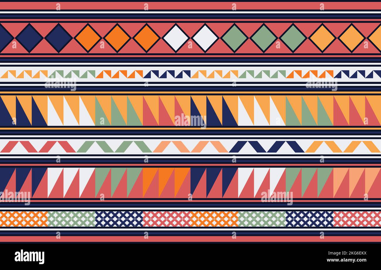 Abstract Seamless Ethnic Akha Embroidered fabric Pattern design for ...