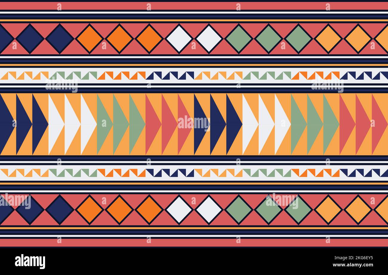 Abstract Seamless Ethnic Akha Embroidered fabric Pattern design for ...
